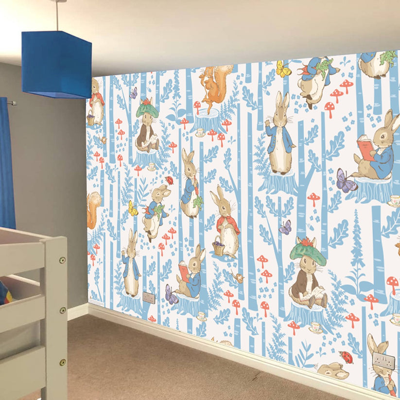 Peter Rabbit Full Wall Mural - Woodland Walk Wall Art – www.themed.co.uk