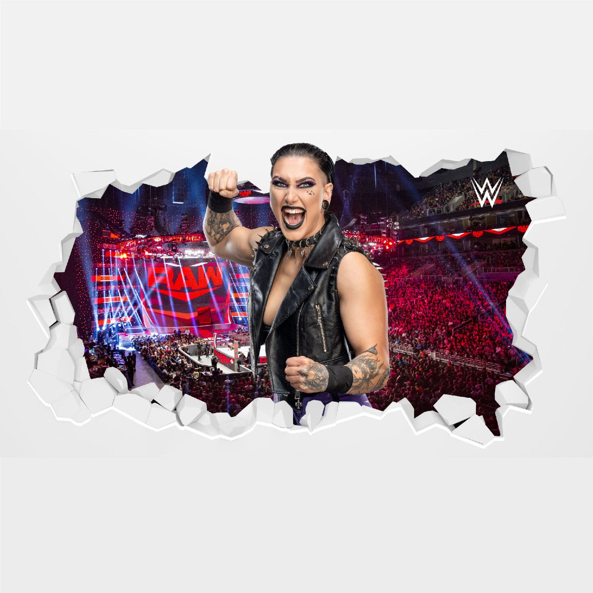 WWE - Rhea Ripley Broken Wall Sticker – www.themed.co.uk