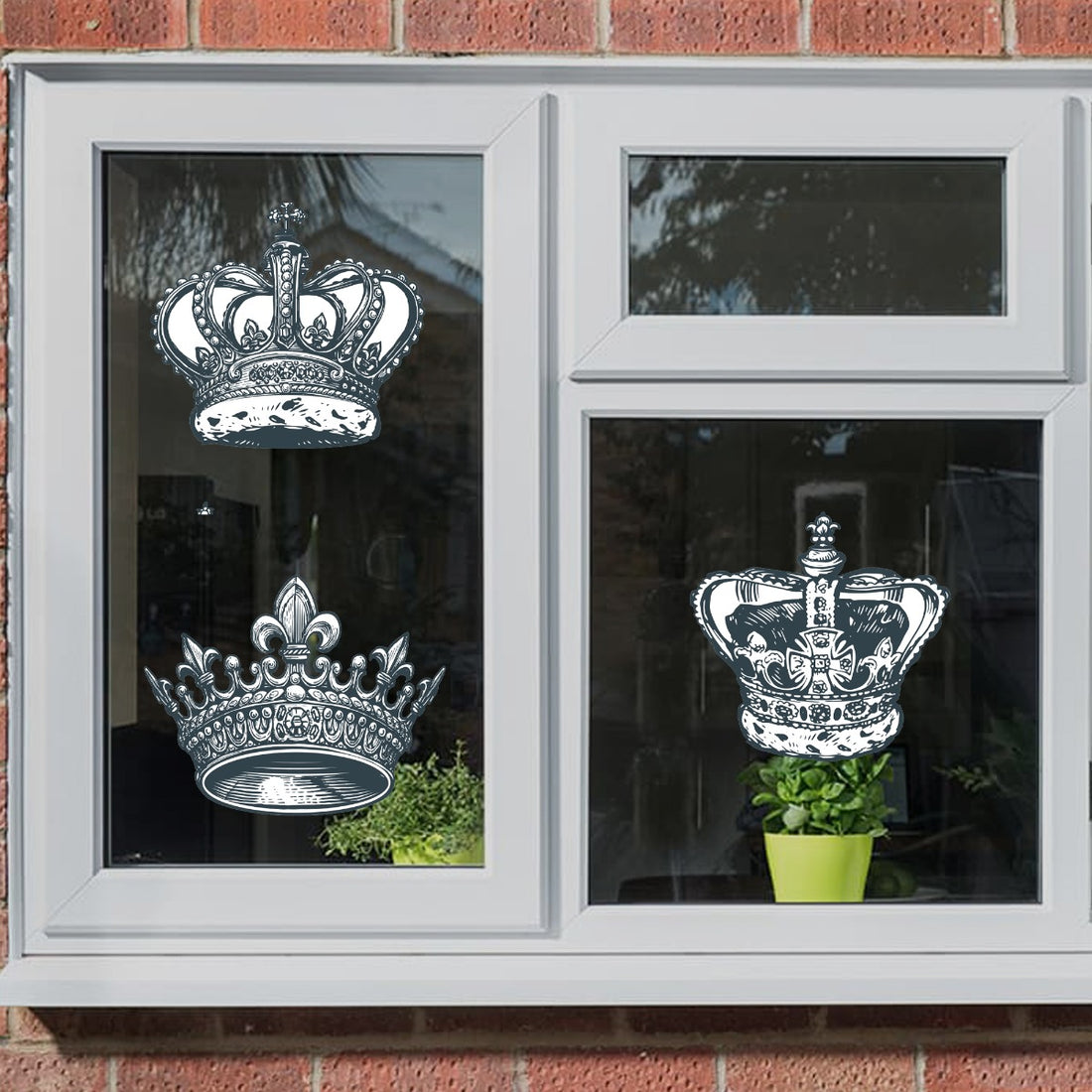 King Charles Coronation Royal Crown Window Sticker Set – www.themed.co.uk