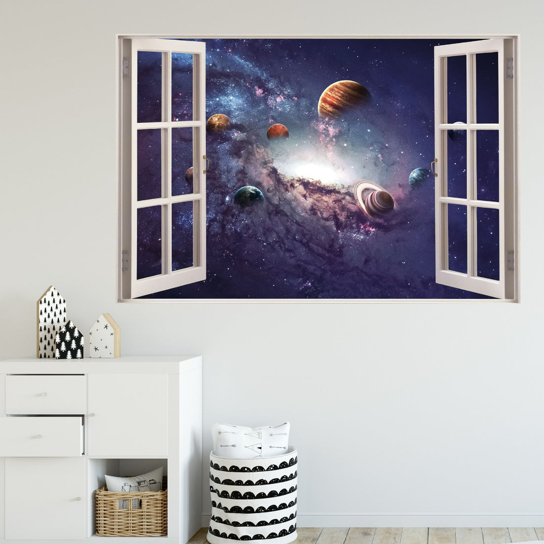 Space Wall Sticker - Solar System Galaxy Window Wall Decal Art – www ...