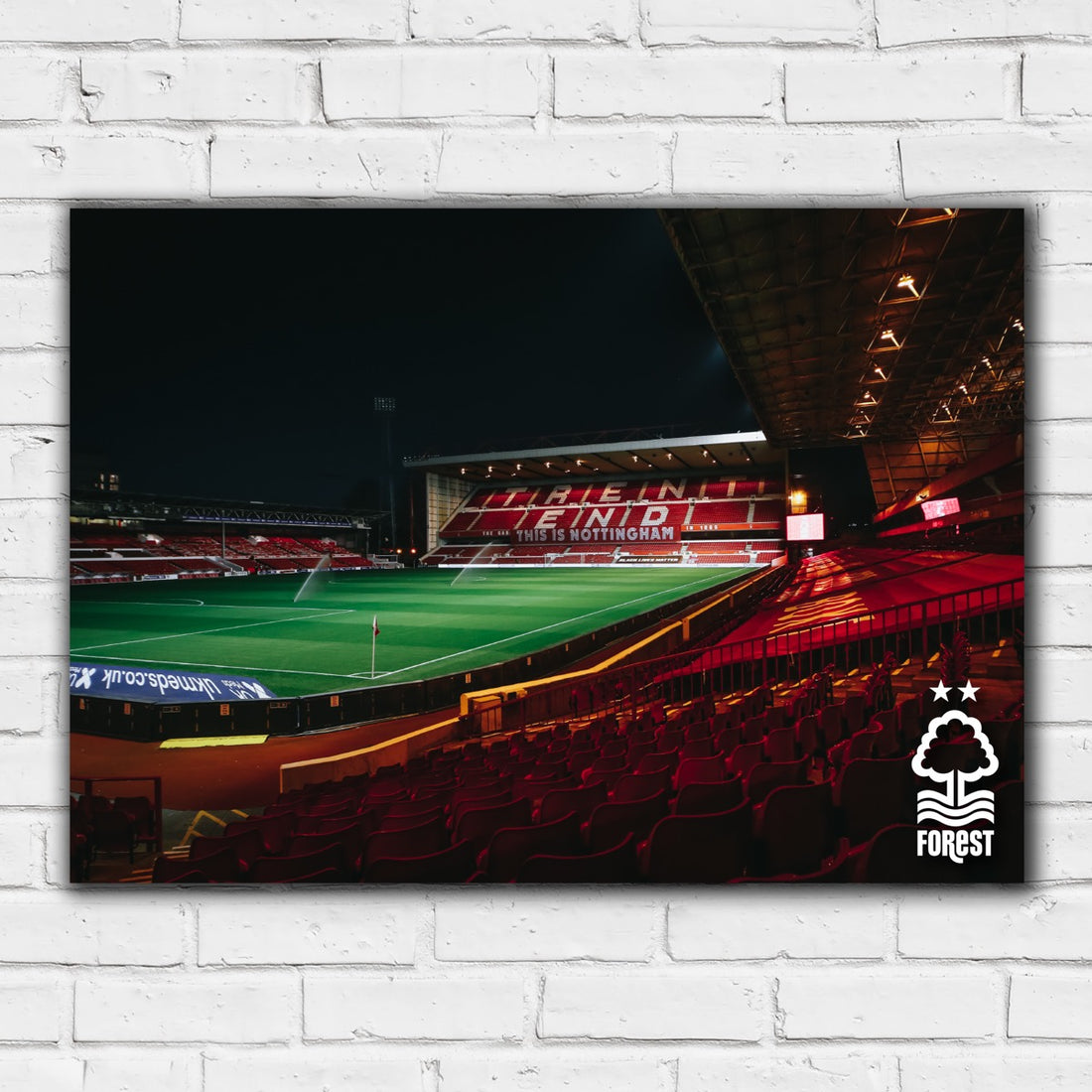 Nottingham Forest FC Print - Night Time Stadium – www.themed.co.uk