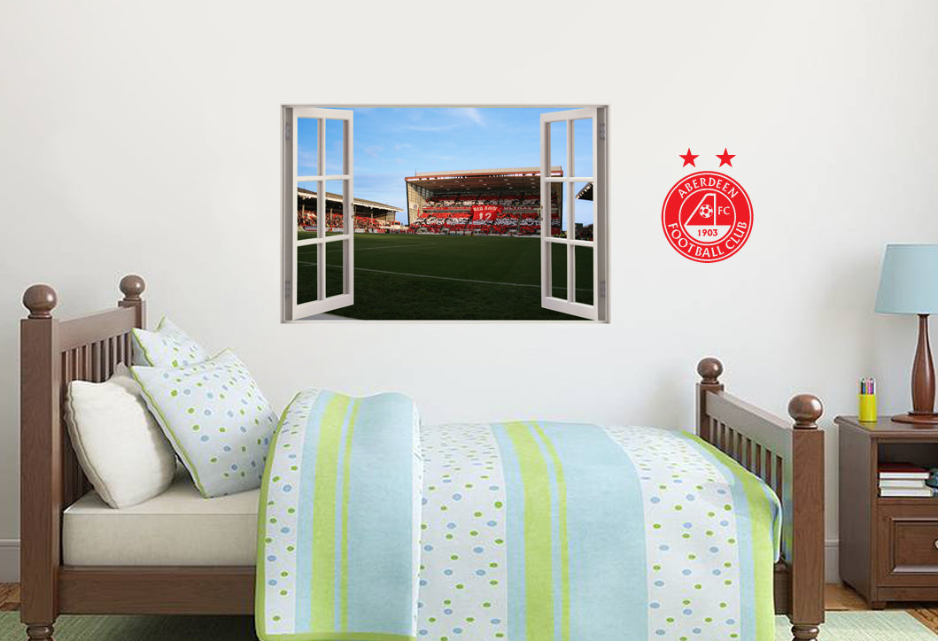 Aberdeen Football Club Stadium Window Wall Sticker Mural – www.themed.co.uk