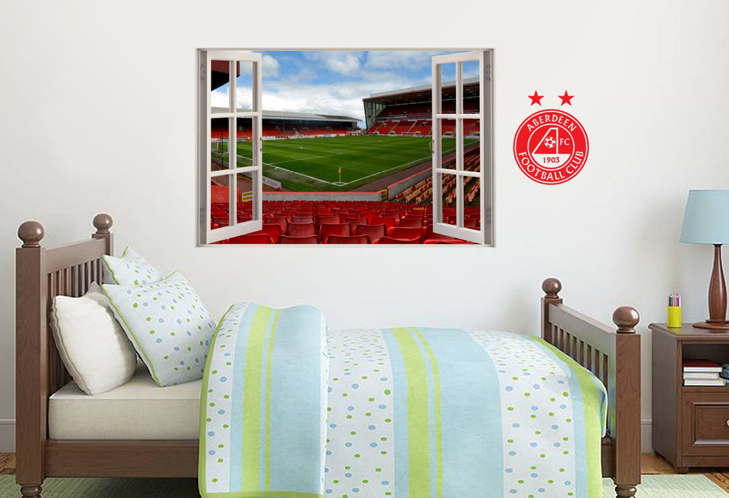 Aberdeen Football Club Stadium Window Wall Sticker Mural – www.themed.co.uk