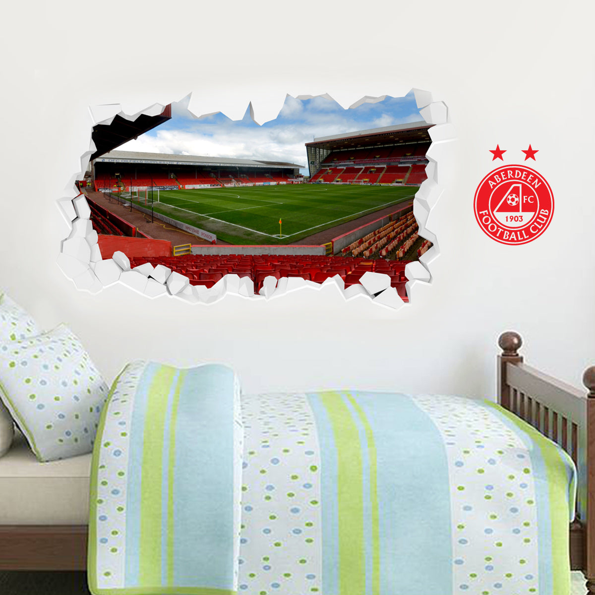 Aberdeen Football Club Stadium Smashed Wall Sticker Mural – www.themed ...
