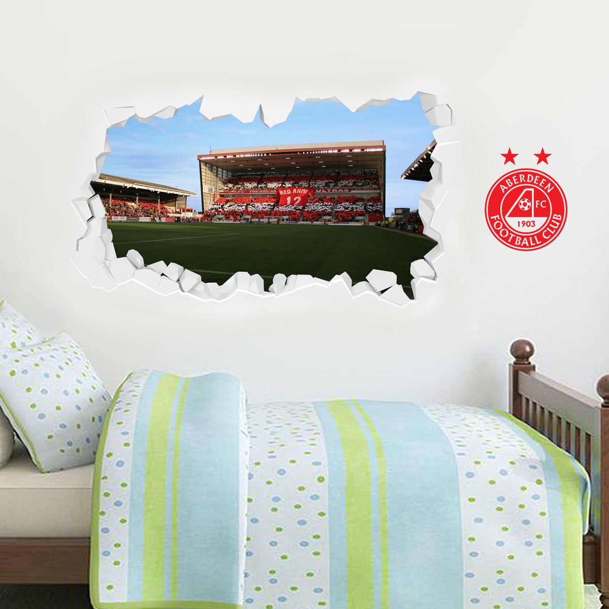 Aberdeen Football Club Stadium Smashed Wall Sticker Mural – www.themed ...