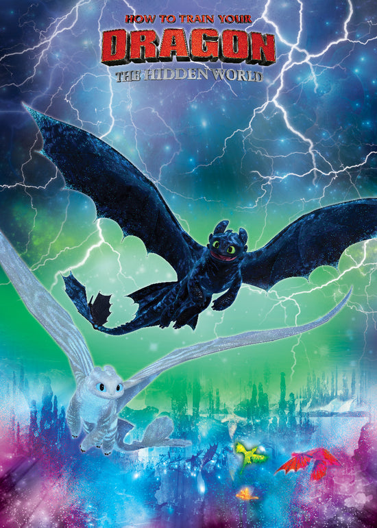 How To Train Your Dragon - Toothless & Light Fury Wall Sticker Poster ...