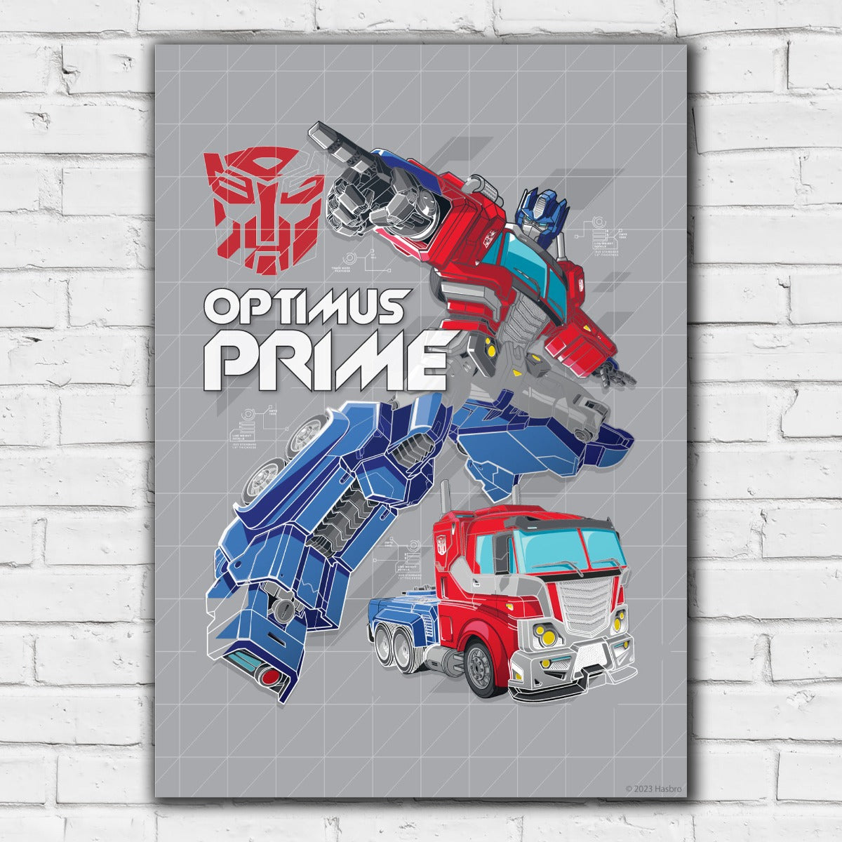 Transformers Print - Optimus Prime Blueprint Print – www.themed.co.uk