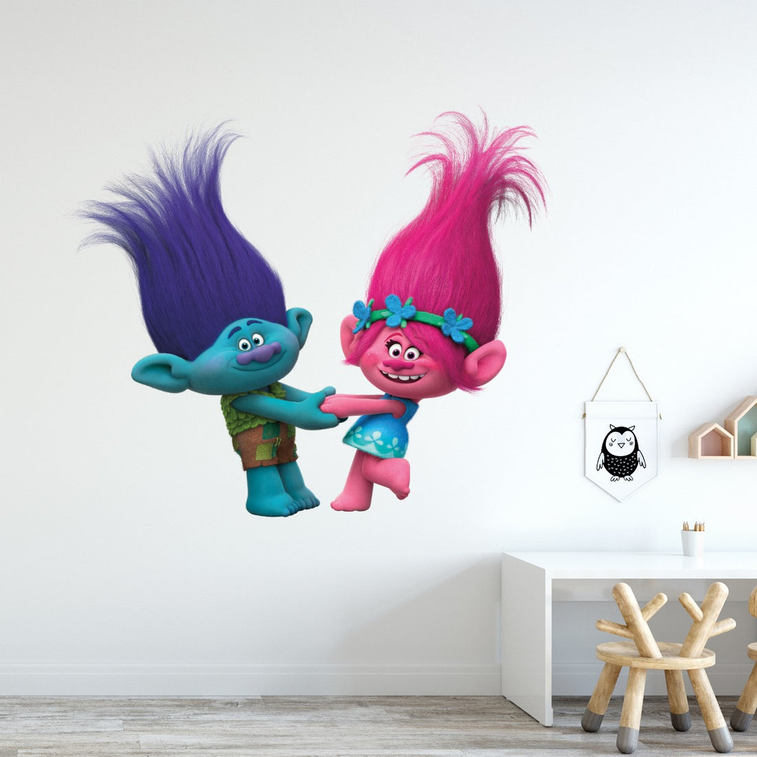 Trolls - Poppy & Branch Wall Sticker – www.themed.co.uk