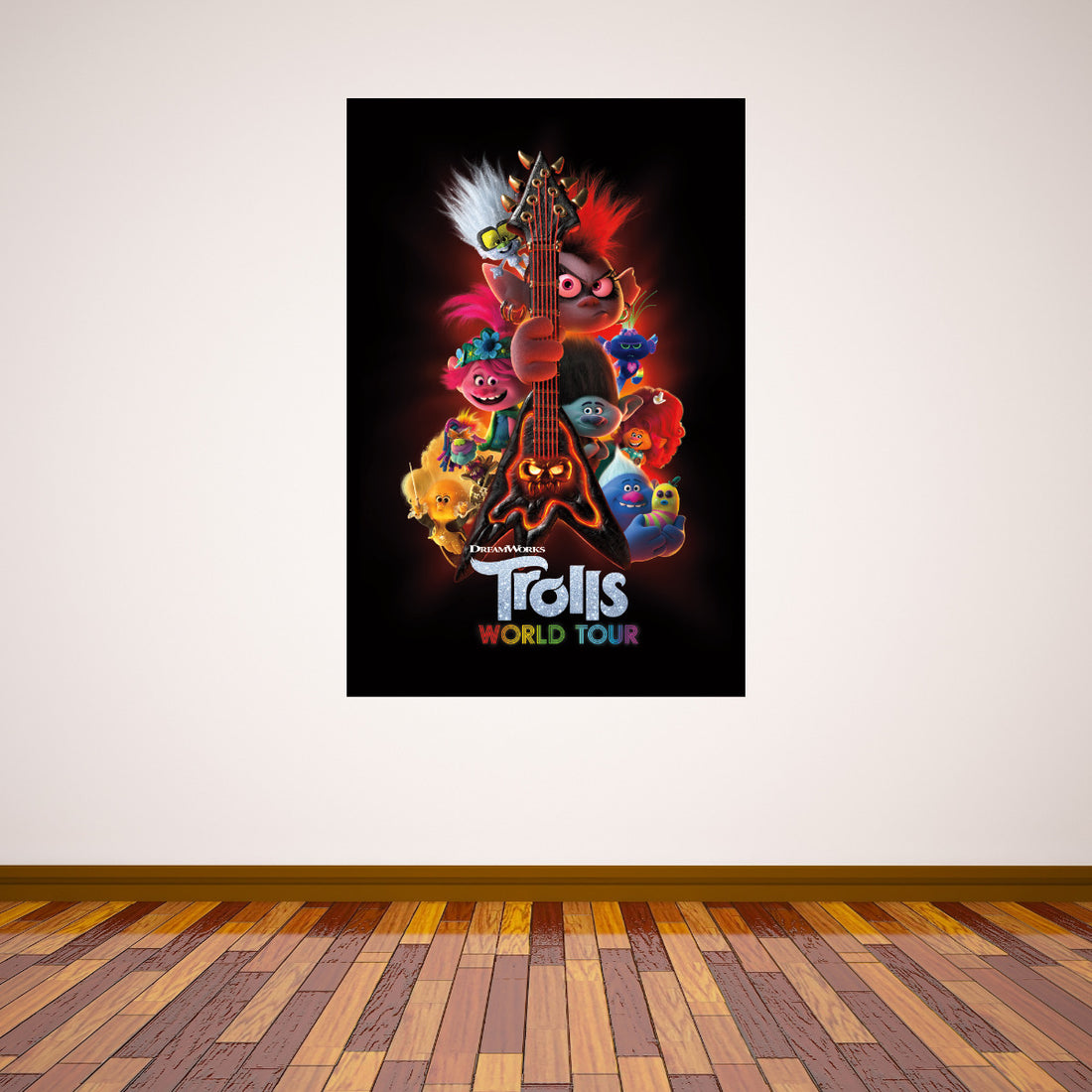 Trolls World Tour - Guitar Poster Wall Sticker – www.themed.co.uk