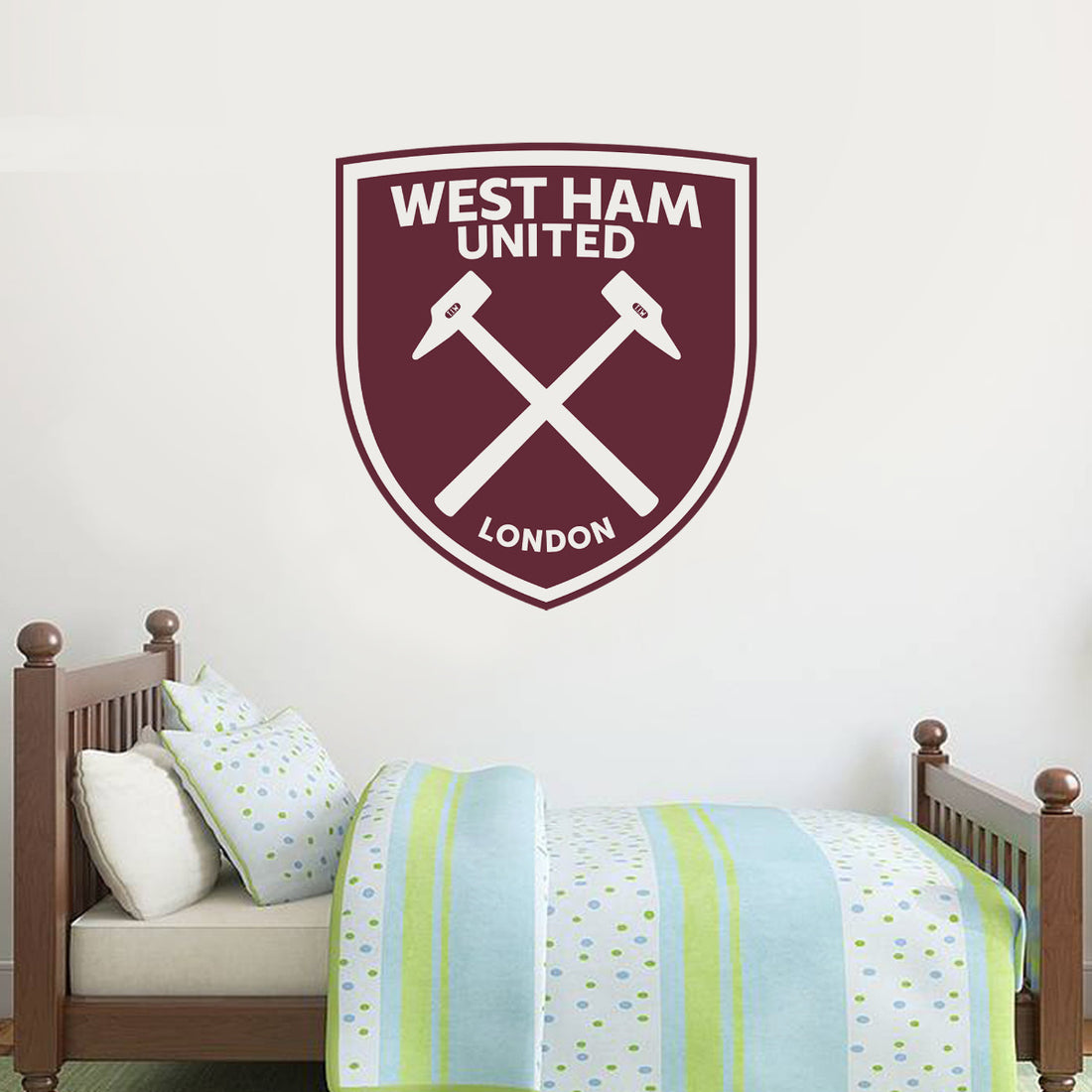 West Ham United Football Club One Colour Crest Wall Sticker 2 – www ...