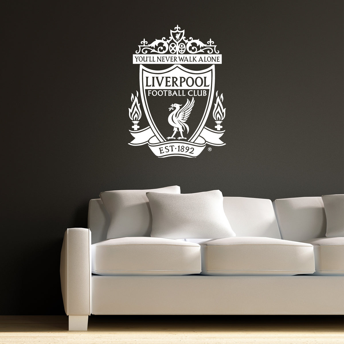 Liverpool Football Club One Colour Crest Wall Sticker – www.themed.co.uk