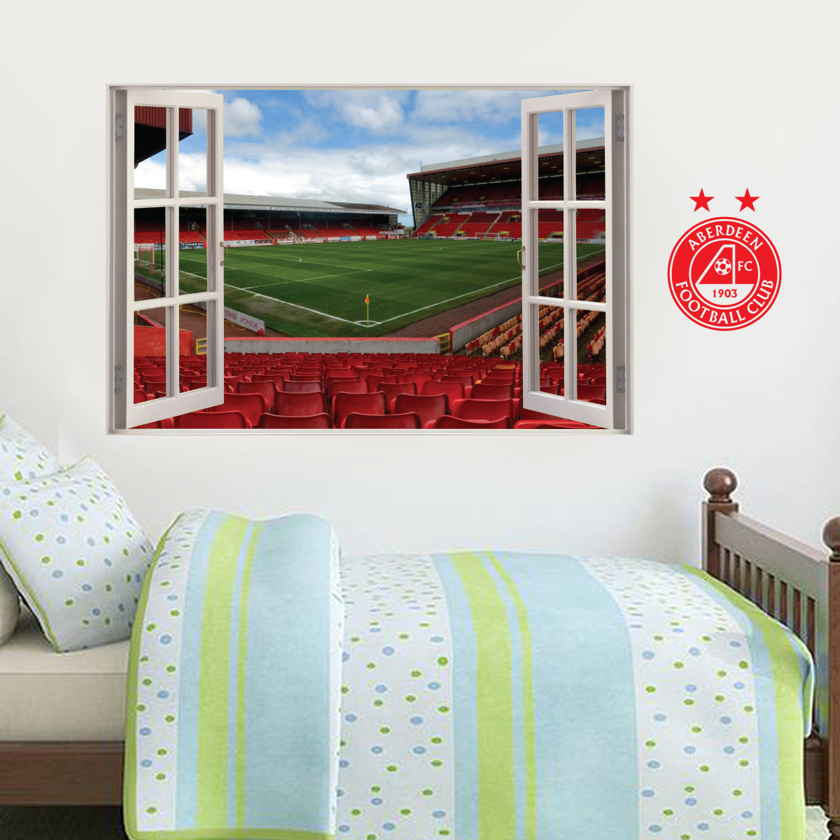 Aberdeen Football Club Stadium Window Wall Sticker Mural – www.themed.co.uk